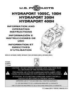 USP manual - PL56091029-Hydraport - HydraMaster